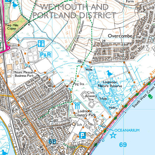 OS Map of Purbeck and South Dorset | Explorer OL15 Map | Ordnance ...