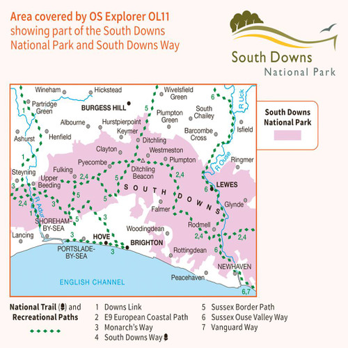 OS Map of Brighton & Hove | Explorer OL11 Map | Ordnance Survey Shop