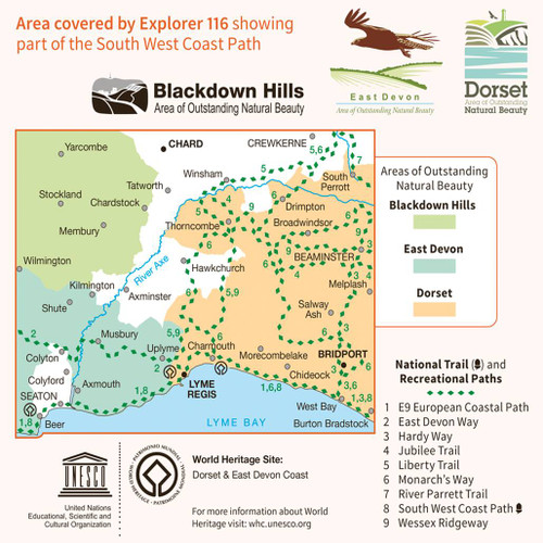 OS Map of Lyme Regis & Bridport | Explorer 116 Map | Ordnance Survey Shop