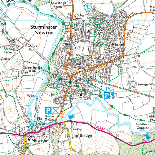 OS Map of Yeovil & Sherborne | Explorer 129 Map | Ordnance Survey Shop