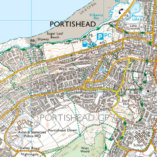 OS Map of Bristol West & Portishead | Explorer 154 Map | Ordnance ...