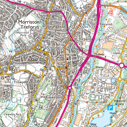 OS Map of Swansea | Explorer 165 Map | Ordnance Survey Shop