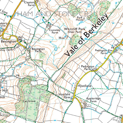 OS Map of Thornbury, Dursley & Yate | Explorer 167 Map | Ordnance ...