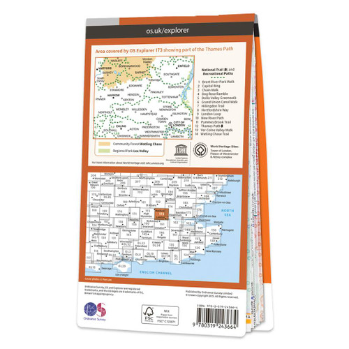 OS Map of East London | Landranger 177 Map | Ordnance Survey Shop