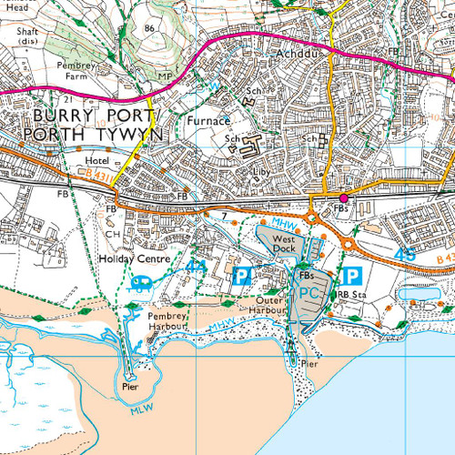OS Map of Llanelli & Ammanford | Explorer 178 Map | Ordnance Survey Shop