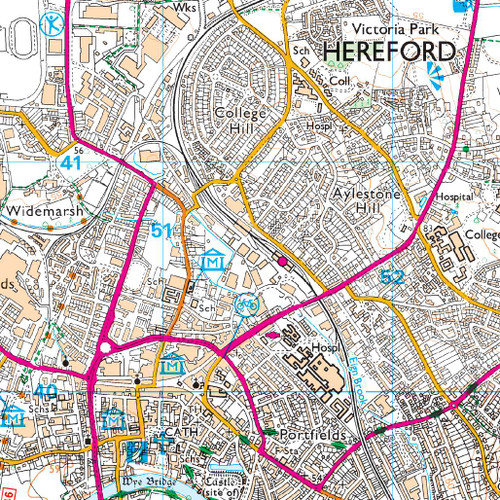 OS Map of Hereford & Ross-on-Wye | Explorer 189 Map | Ordnance Survey Shop