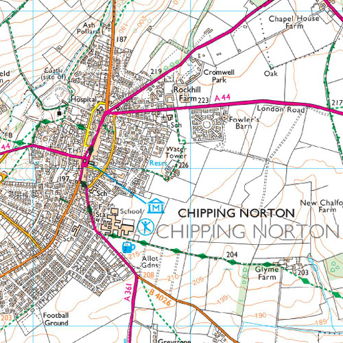 OS Map of Banbury, Bicester & Chipping Norton | Explorer 191 Map ...