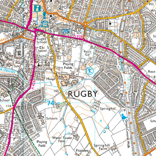 OS Map of Rugby & Daventry | Explorer 222 Map | Ordnance Survey Shop