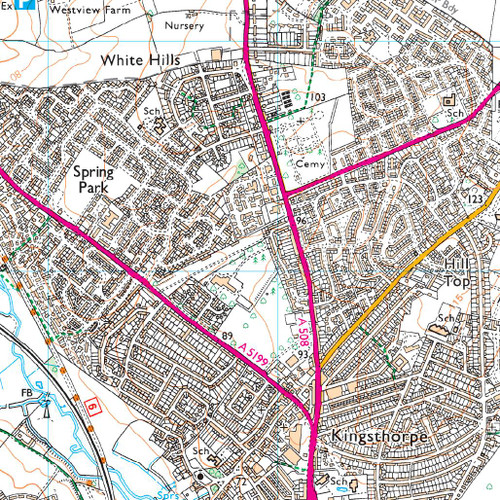 OS Map of Northampton & Market Harborough | Explorer 223 Map | Ordnance ...