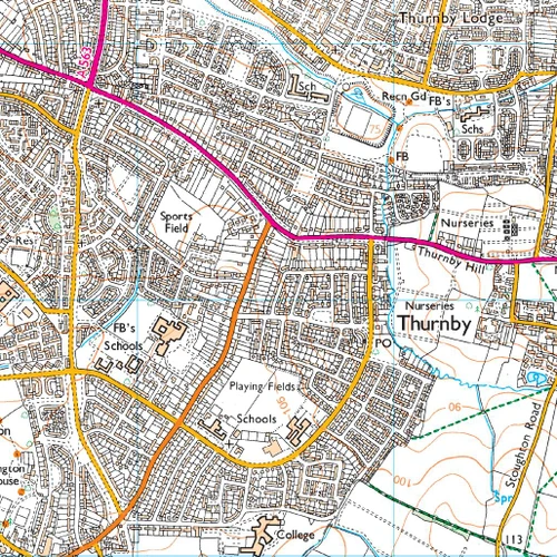 OS Map of Leicester & Hinckley | Explorer 233 Map | Ordnance Survey Shop