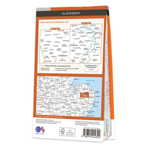 OS Map of Norwich | Explorer 237 Map | Ordnance Survey Shop