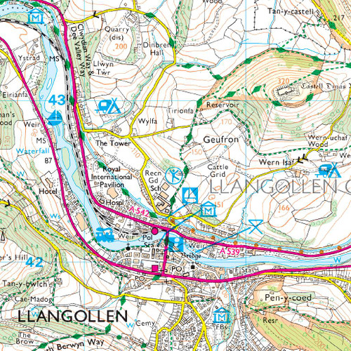 OS Map of Llangollen & Berwyn | Explorer 255 Map | Ordnance Survey Shop