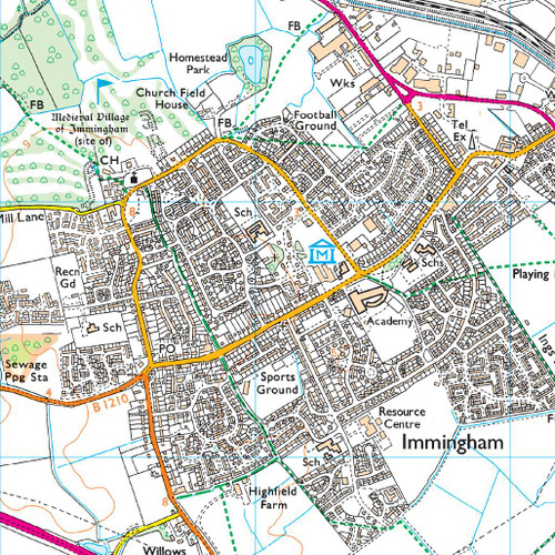 OS Map of Grimsby, Cleethorpes & Immingham | Explorer 284 Map ...