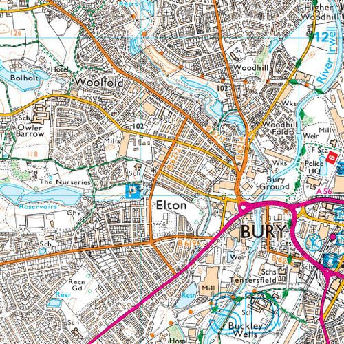 OS Map of West Pennine Moors | Explorer 287 Map | Ordnance Survey Shop