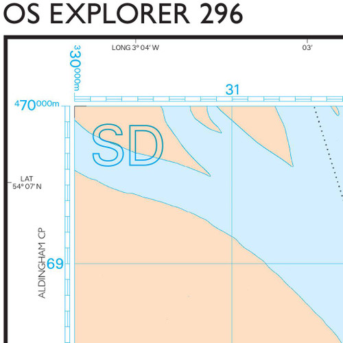 OS Map of Lancaster, Morecambe & Fleetwood | Explorer 296 Map ...