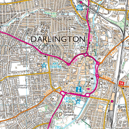 OS Map of Darlington & Richmond | Explorer 304 Map | Ordnance Survey Shop