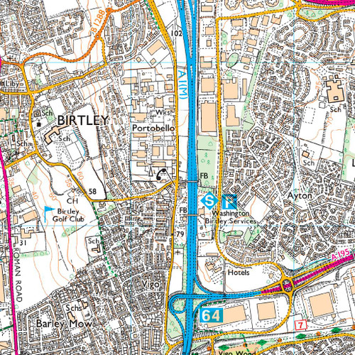 OS Map of Durham & Sunderland | Explorer 308 Map | Ordnance Survey Shop