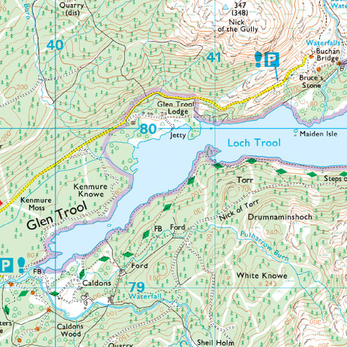 OS Map of Galloway Forest Park North | Explorer 318 Map | Ordnance ...