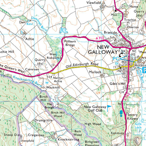 OS Map of Galloway Forest Park South | Explorer 319 Map | Ordnance ...