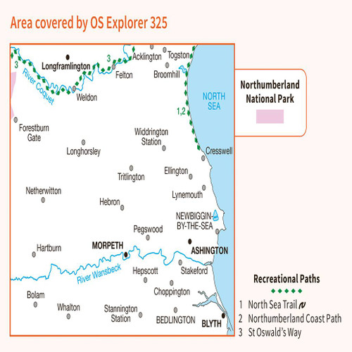 OS Map of Morpeth & Blyth | Explorer 325 Map | Ordnance Survey Shop