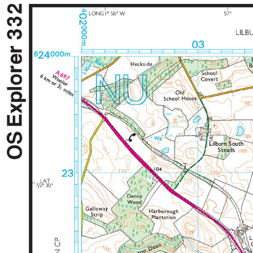 OS Map of Alnwick & Amble | Explorer 332 Map | Ordnance Survey Shop