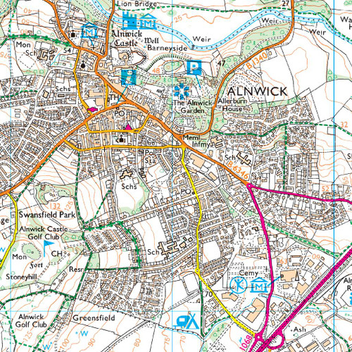 OS Map of Alnwick & Amble | Explorer 332 Map | Ordnance Survey Shop