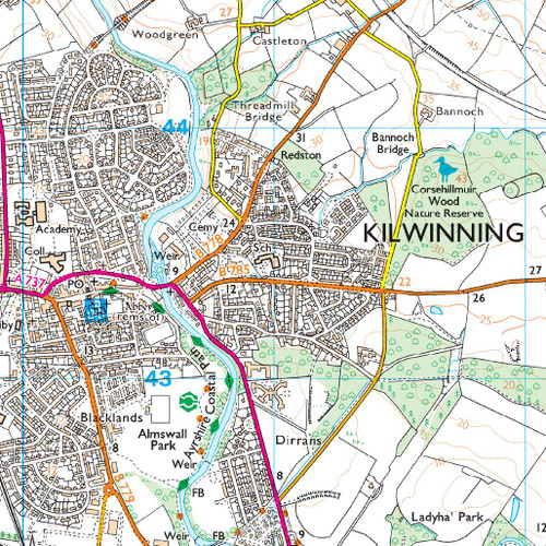 OS Map of Kilmarnock & Irvine | Explorer 333 Map | Ordnance Survey Shop