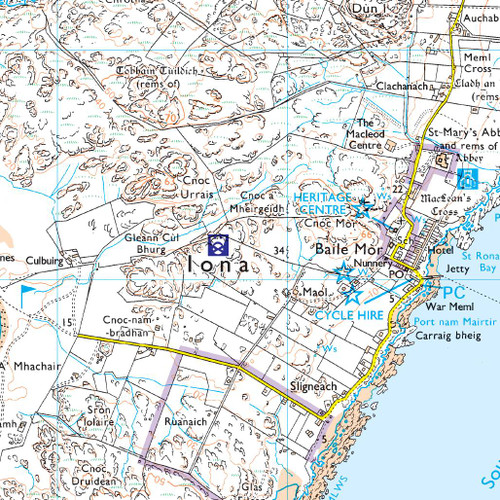 OS Map of Iona, Staffa & Ross of Mull | Explorer 373 Map | Ordnance ...