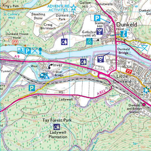 OS Map of Dunkeld, Aberfeldy & Glen Almond | Explorer 379 Map ...