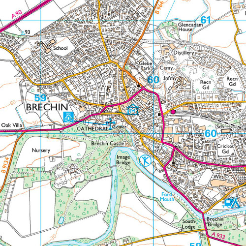 OS Map of Forfar, Brechin & Edzell | Explorer 389 Map | Ordnance Survey ...