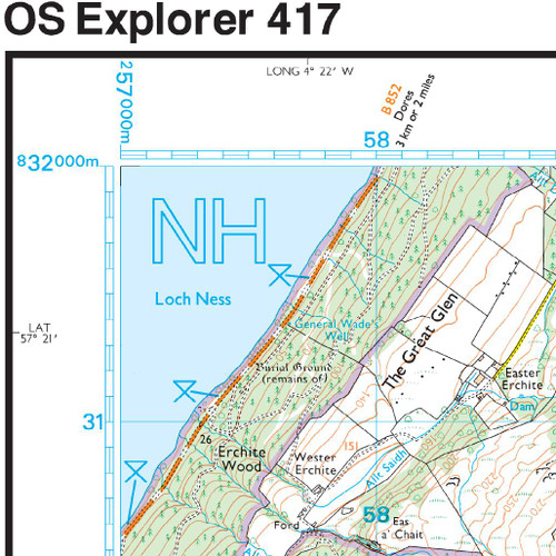 OS Map of Monadhliath Mountains North & Strathdearn | Explorer 417 Map ...