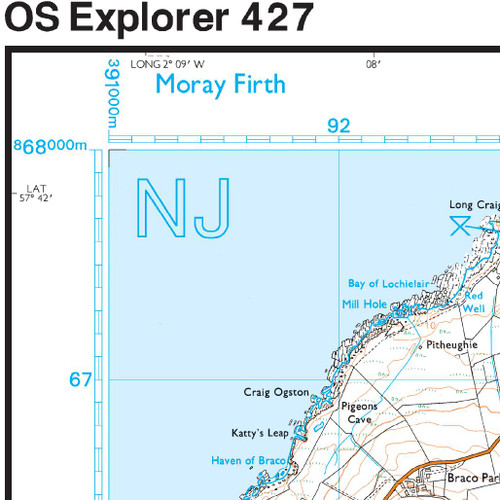 OS Map of Peterhead & Fraserburgh | Explorer 427 Map | Ordnance Survey Shop