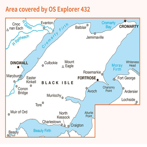OS Map of Black Isle | Explorer 432 Map | Ordnance Survey Shop