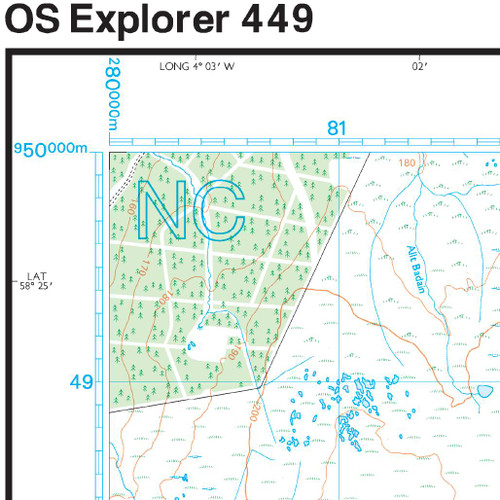 OS Map of Strath Halladale & Strathy Point | Explorer 449 Map ...