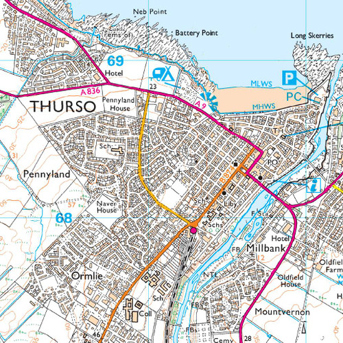 OS Map of Thurso & John o'Groats | Explorer 451 Map | Ordnance Survey Shop