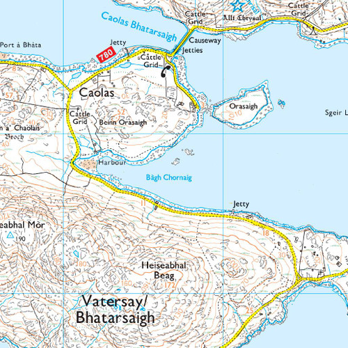OS Map of Barra & Vatersay | Explorer 452 Map | Ordnance Survey Shop