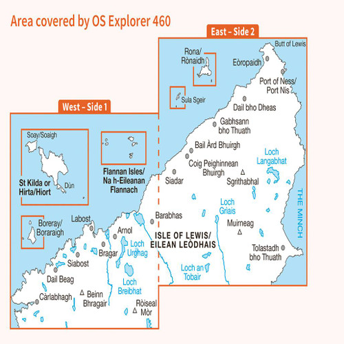 OS Map of North Lewis | Explorer 460 Map | Ordnance Survey Shop