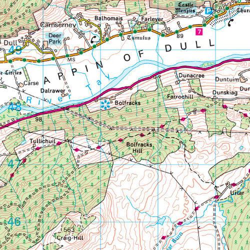 OS Map of Pitlochry & Crieff | Landranger 52 Map | Ordnance Survey Shop