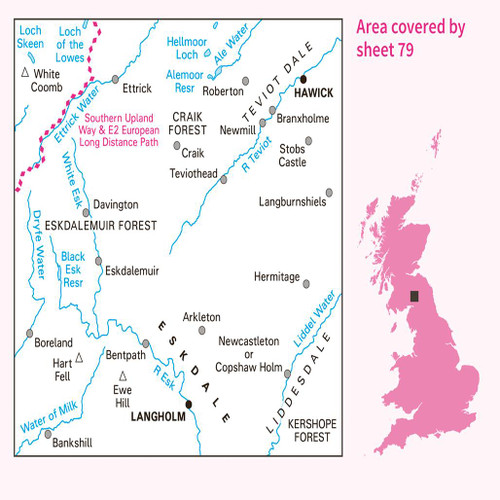 OS Map of Hawick & Eskdale | Landranger 79 Map | Ordnance Survey Shop