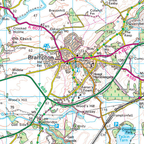 OS Map of Haltwhistle & Brampton | Landranger 86 Map | Ordnance Survey Shop