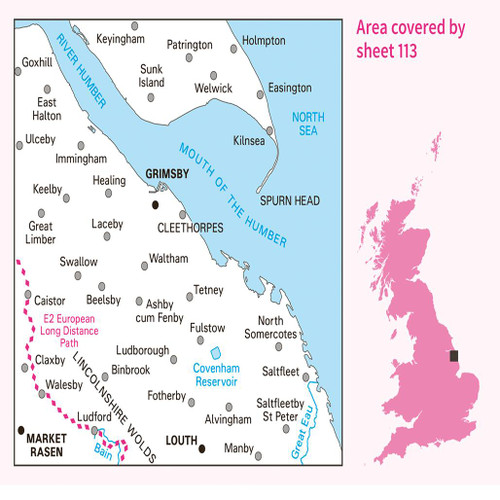 OS Map of Grimsby | Landranger 113 Map | Ordnance Survey Shop