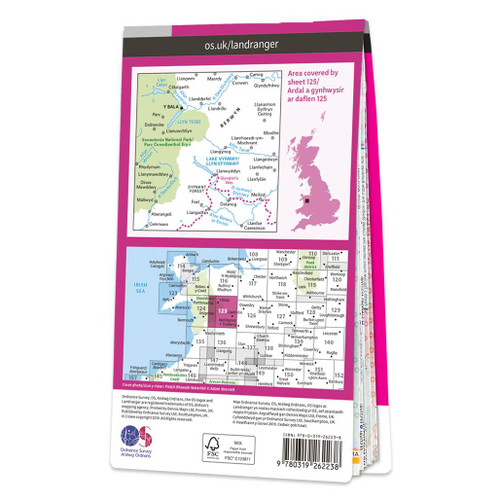 OS Map of Cadair Idris & Bala Lake | Explorer OL23 Map | Ordnance ...