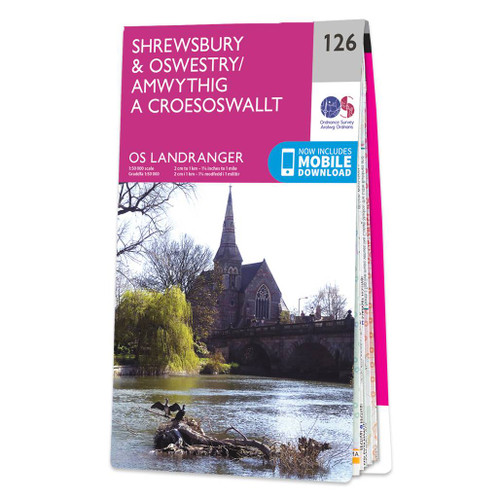 OS Map of Shrewsbury & Oswestry | Landranger 126 Map | Ordnance Survey Shop