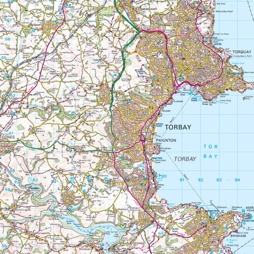 OS Map of Torbay & South Dartmoor | Landranger 202 Map | Ordnance ...