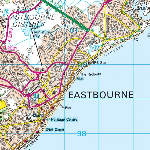 OS Map of Eastbourne & Hastings | Landranger 199 Map | Ordnance Survey Shop