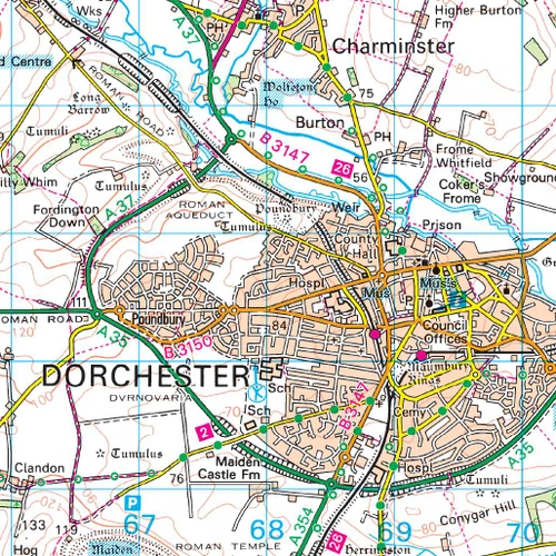 OS Map of Dorchester & Weymouth | Landranger 194 Map | Ordnance Survey Shop