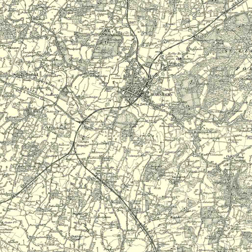 Historical Map of Horsham: 1896-1904 Revised New Edition for England ...