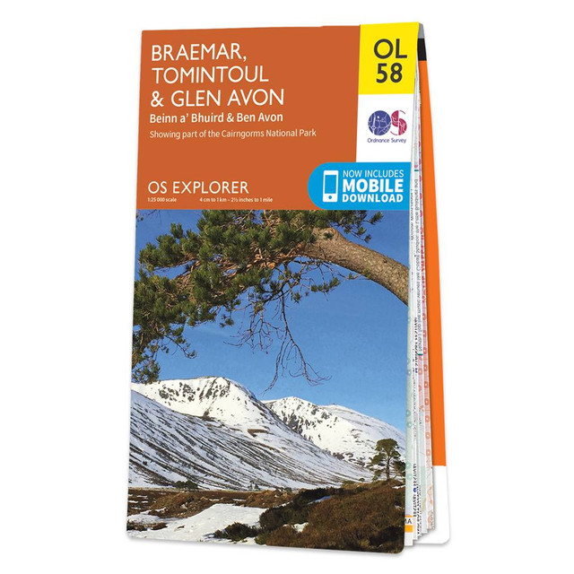 OS Map of Glen Shee & Braemar | Explorer OL52 Map | Ordnance Survey Shop