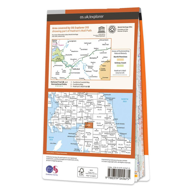 OS Map of Carlisle | Explorer 315 Map | Ordnance Survey Shop