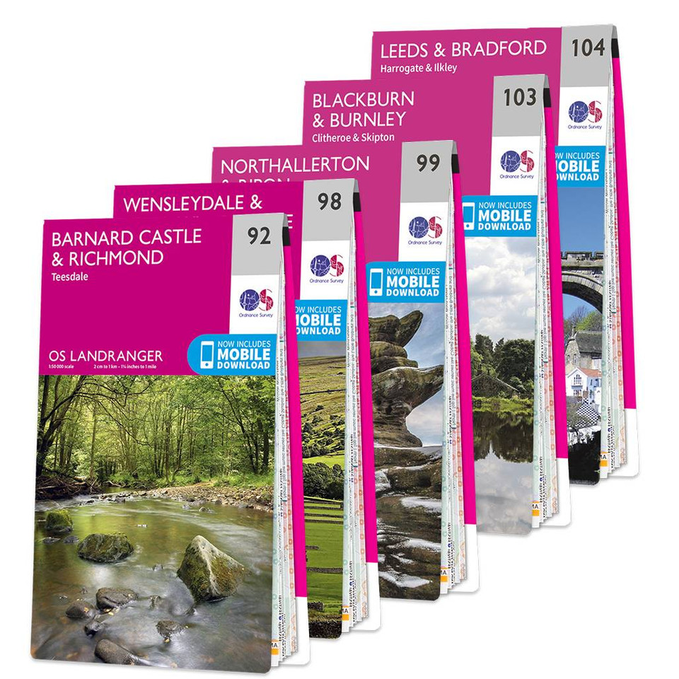 OS Map of Yorkshire Dales - Southern & Western Area | Explorer OL2 Map ...